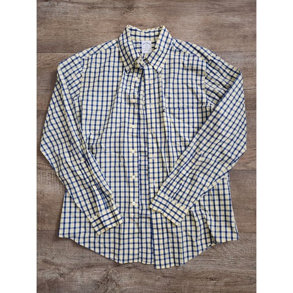 Brooks Brothers | Shirts | Brooks Brothers Blue And Yellow Check All ...